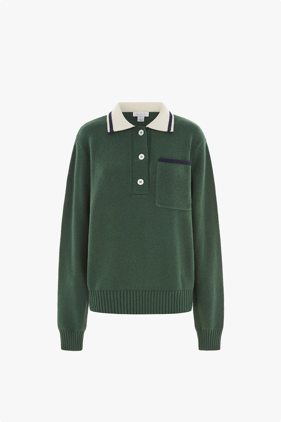 ALIGNE Rugby Knitted Polo - Dark Green | Brett