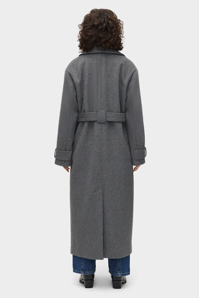 ALIGNE Wrap Wool Winter Coat - Grey | George