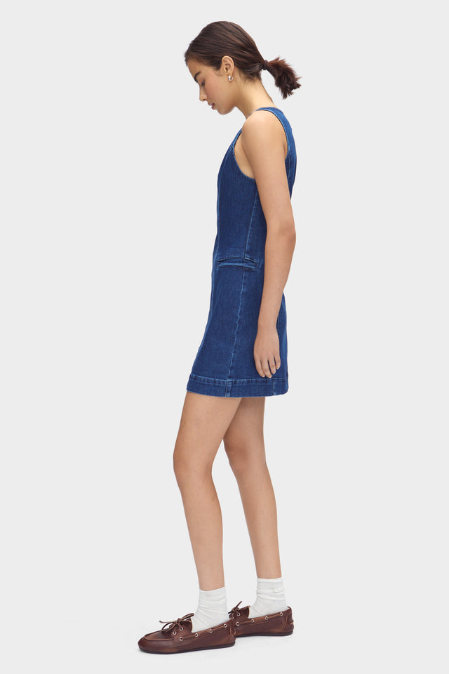 ALIGNE Mini Denim Dress - Blue | Lyra