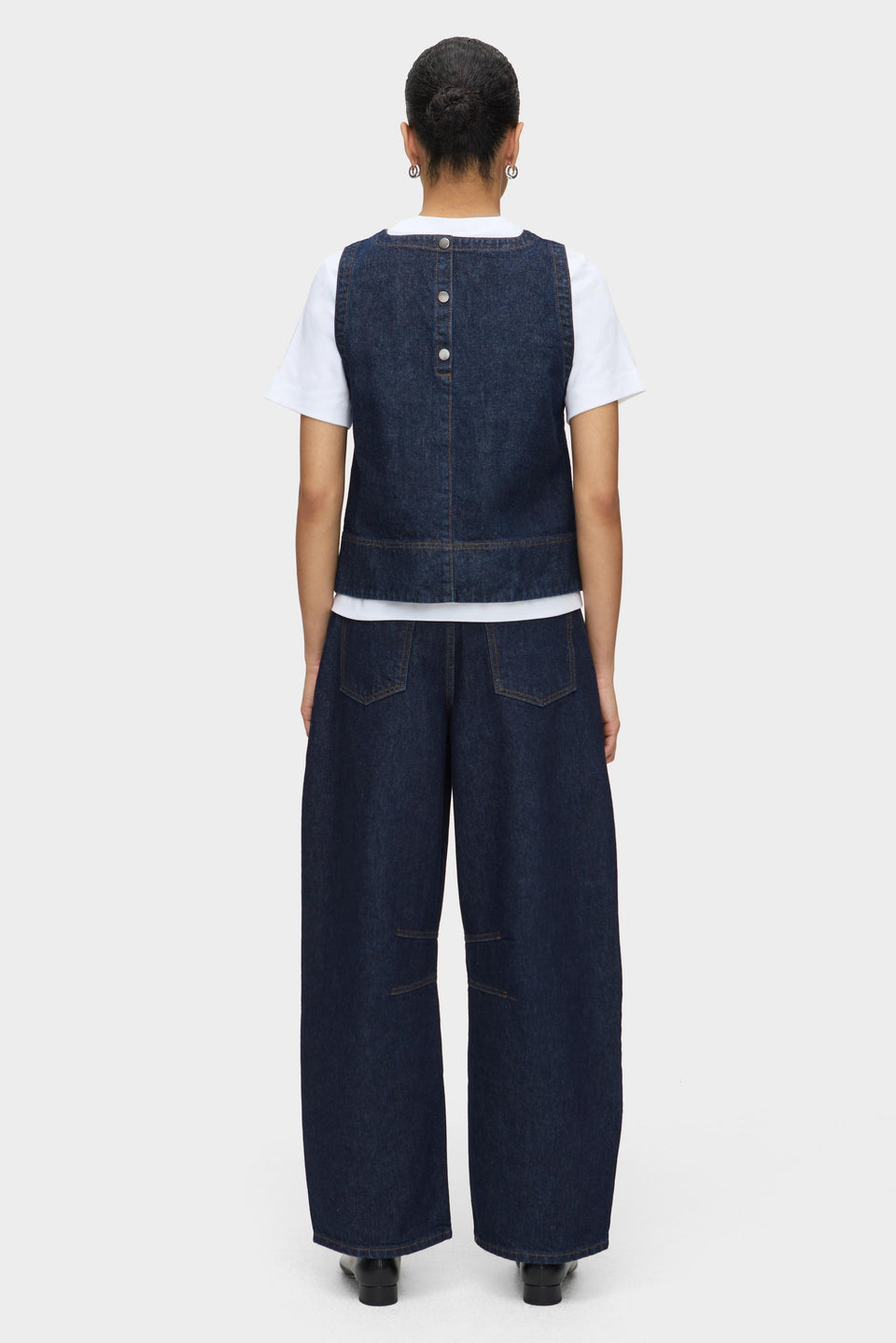 ALIGNE Rigid Denim Top - Indigo | Meg
