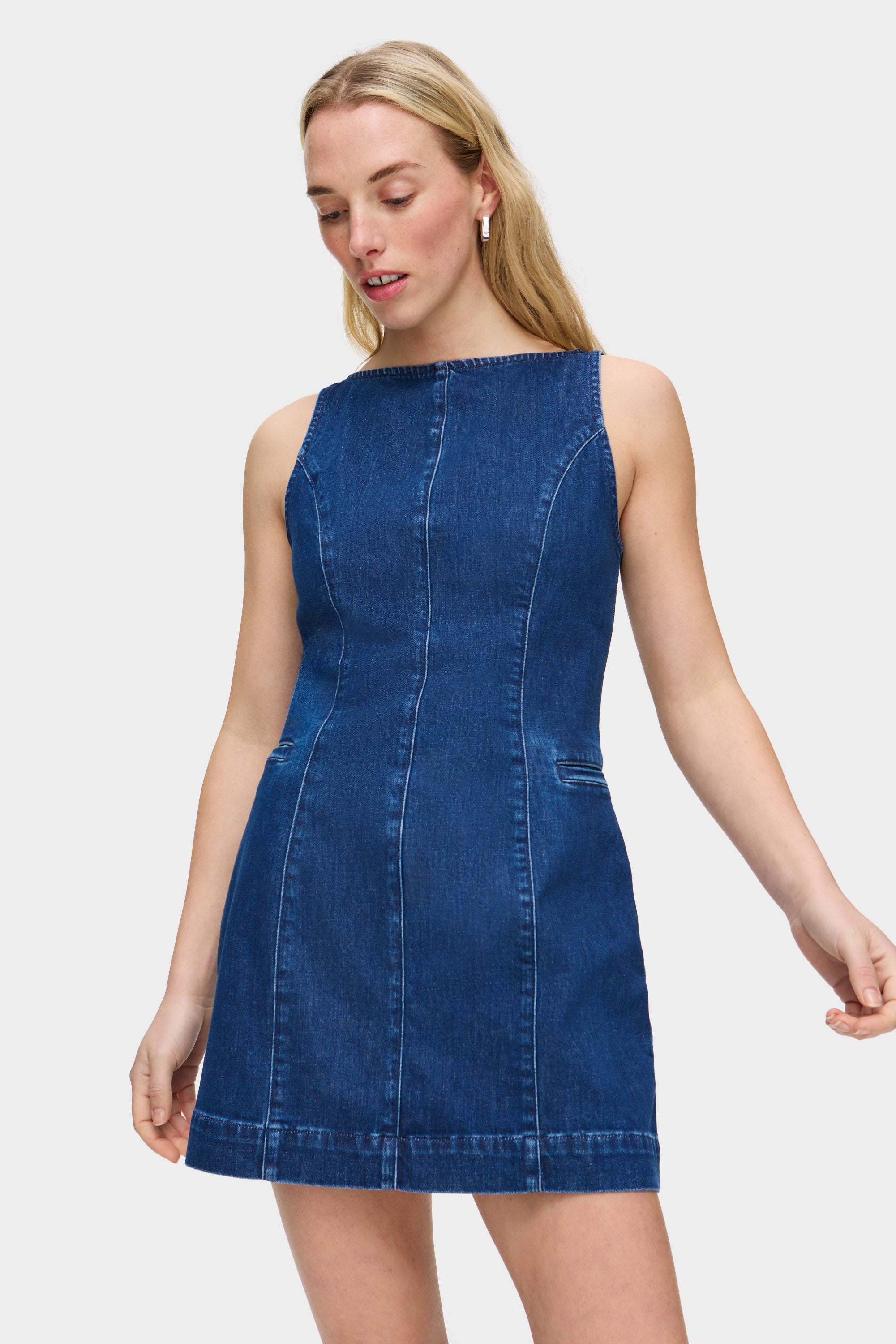 ALIGNE Mini Denim Dress - Blue | Lyra