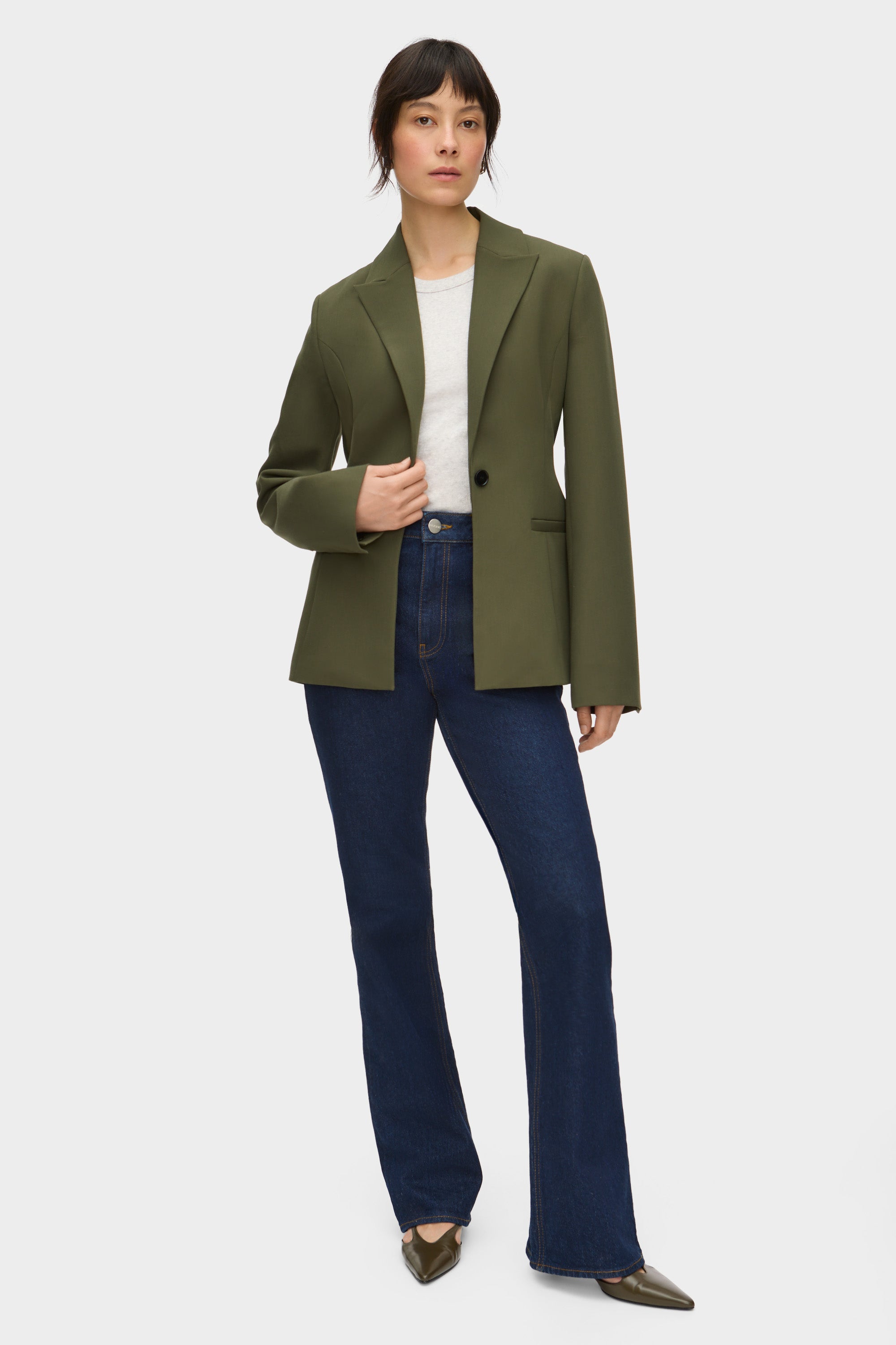 ALIGNE Waisted Blazer - Green | Emelle