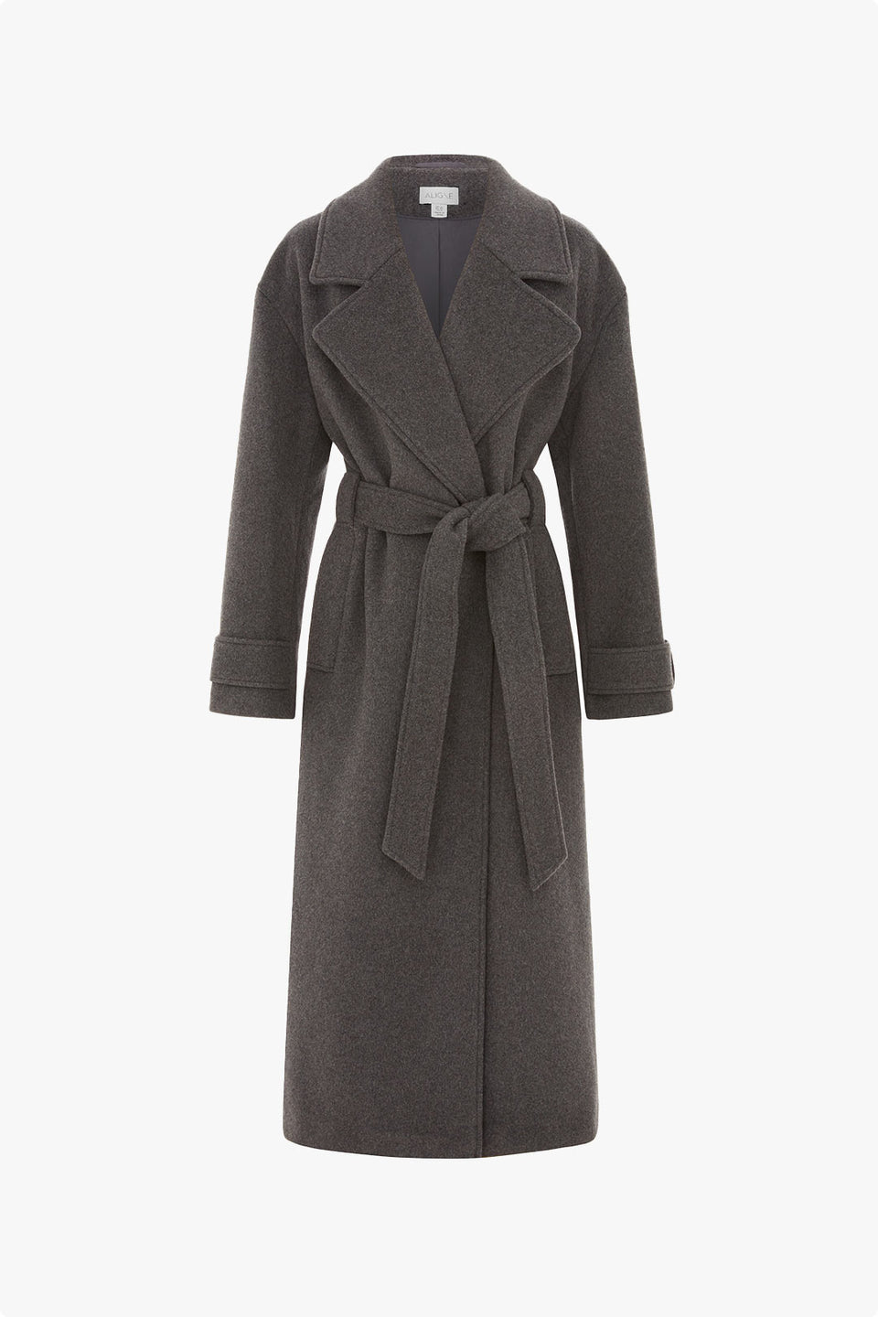 ALIGNE Wrap Wool Winter Coat - Grey | George