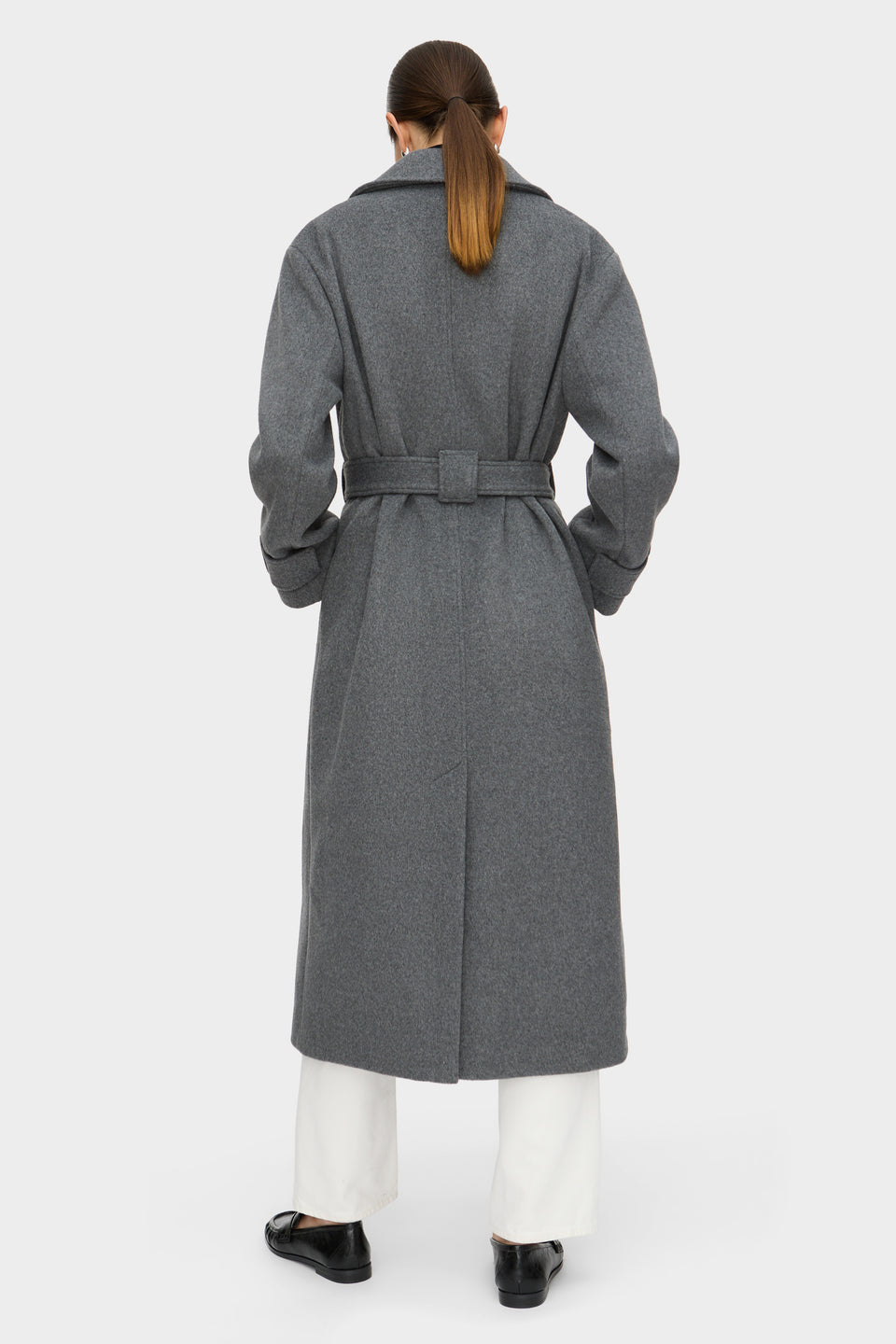 ALIGNE Wrap Wool Winter Coat - Grey | George